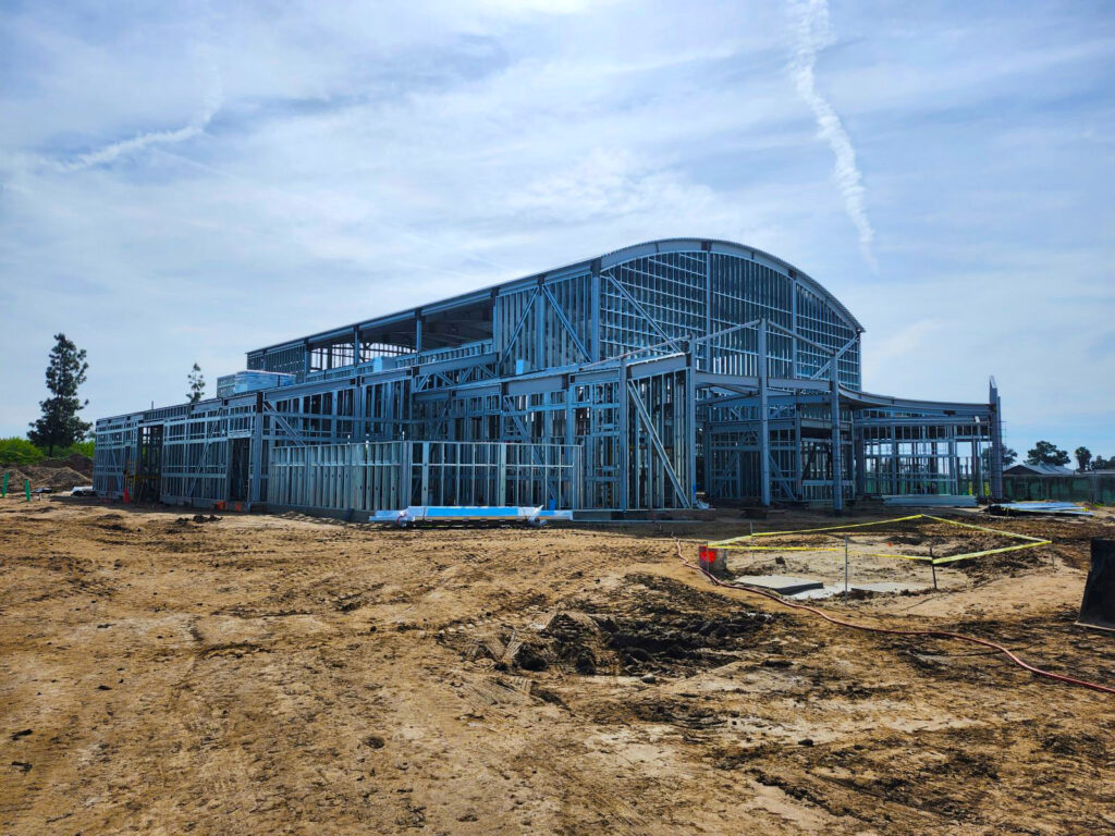 STEEL FRAMING IN PROGRESS AT FAIRMEAD MULTIPURPOSE ROOM | CWallA